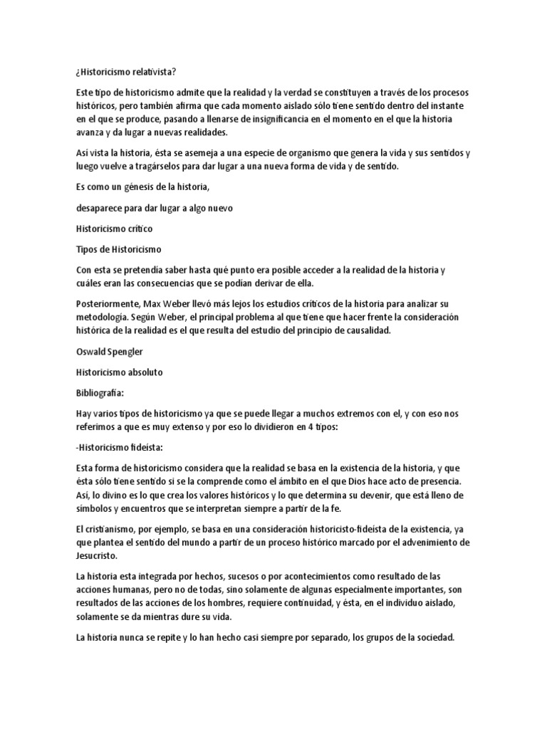 Historicismo Relativista | PDF | Science | Teorías filosóficas