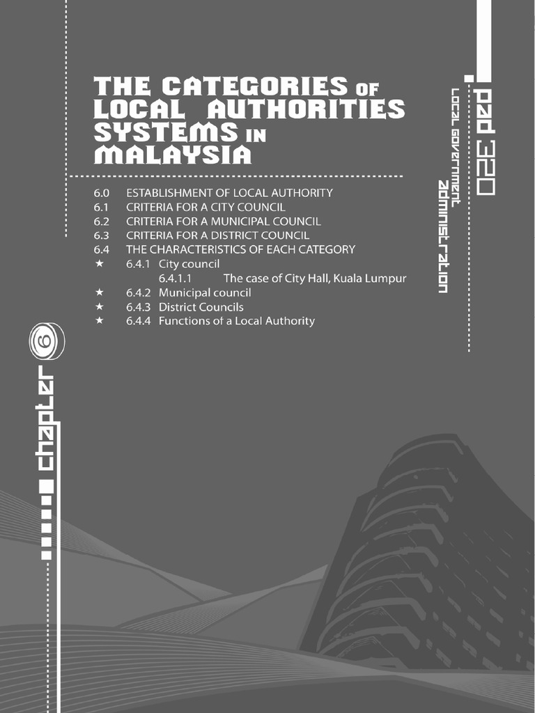 Types of Local Authorities in Malaysia | PDF | Mayor | Sustainable City
