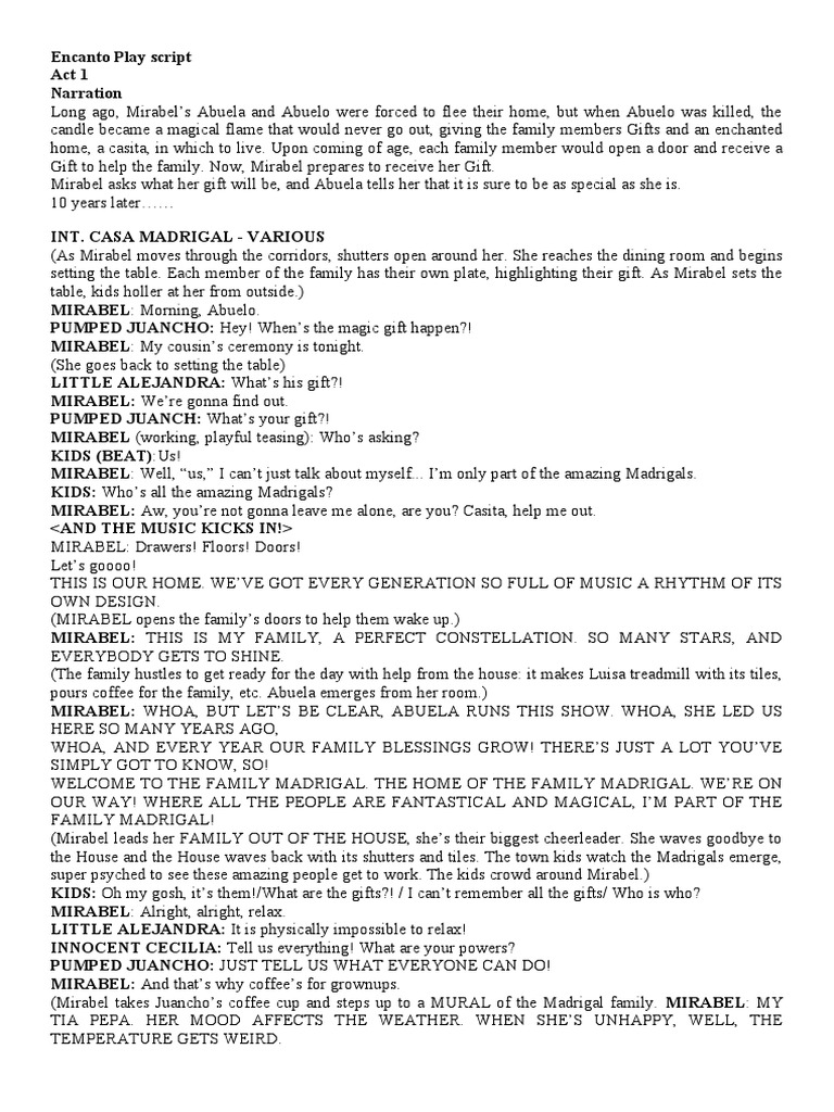 Play Script For Kids