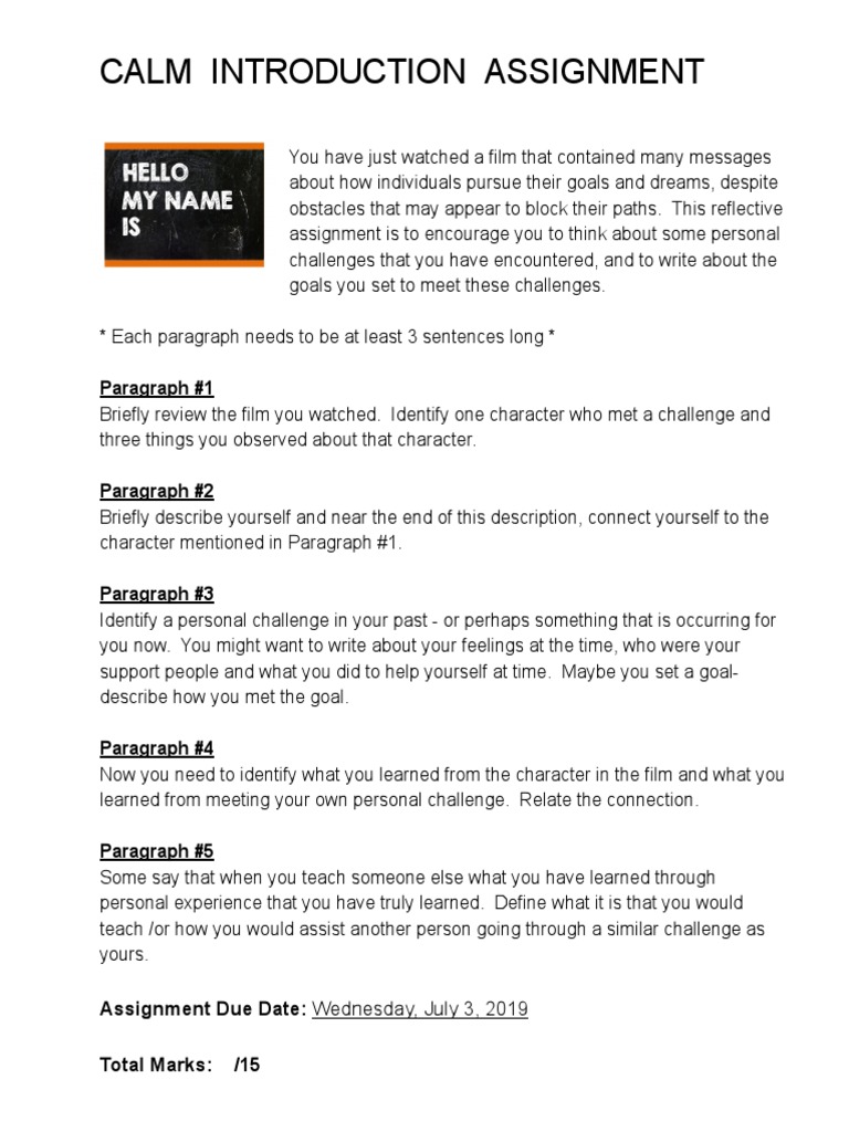 CALM Intro Assignment - Noble | PDF | Cognition | Cognitive Science