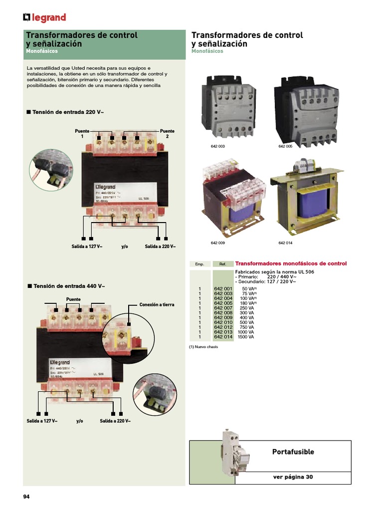 Trafos Legrand | PDF | Ingenieria Eléctrica | Electricidad