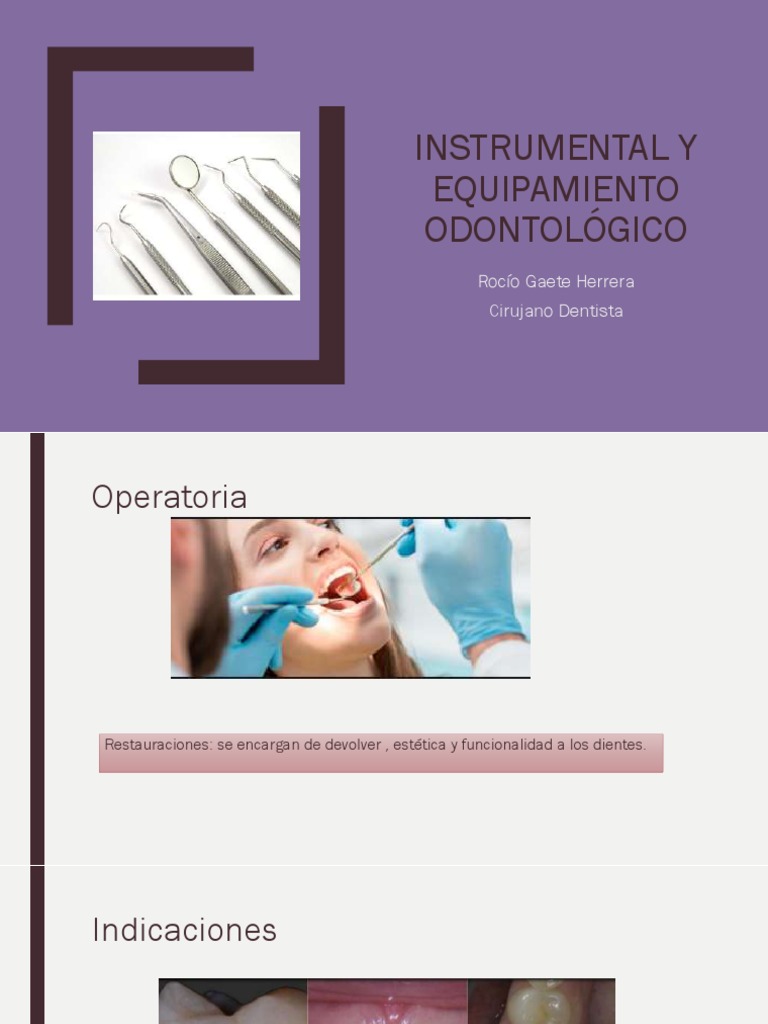 Instrumental y Equipos Dentales | PDF