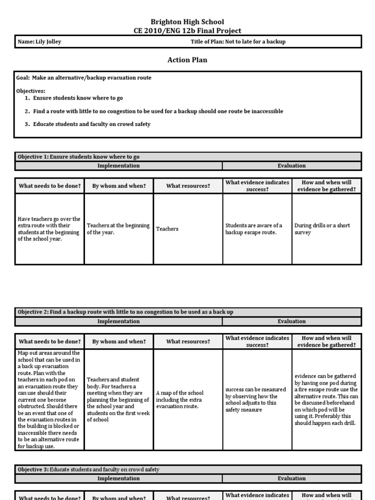 Action Plan Thing | PDF