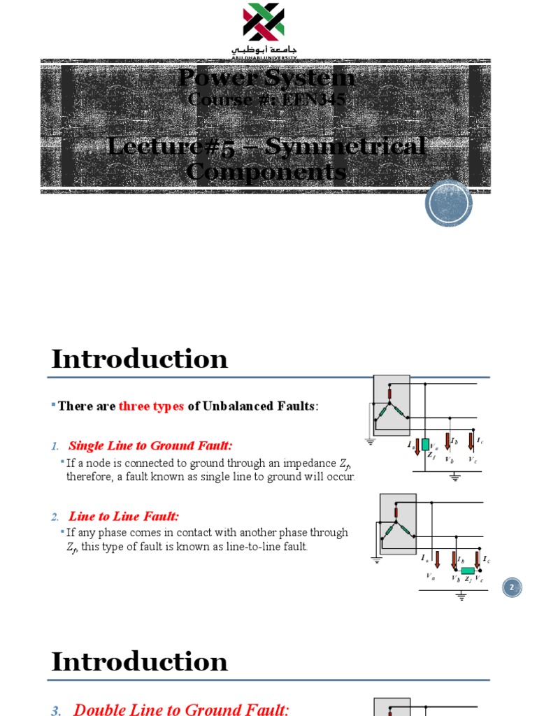 Lecture 5 - Symmetrical Components | PDF | Electricity | Power Engineering