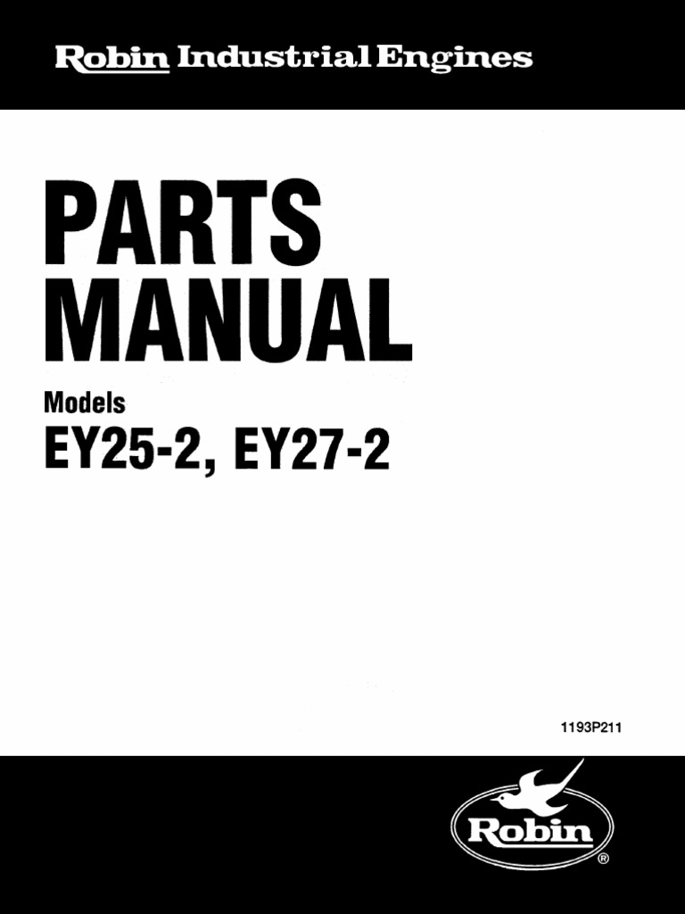 Robin EY25 Parts Manual PDF | PDF | Machines | Rotating Machines