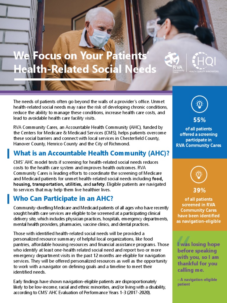 AHC RVA Community Cares Fact Sheet | PDF | Medicare (United States ...