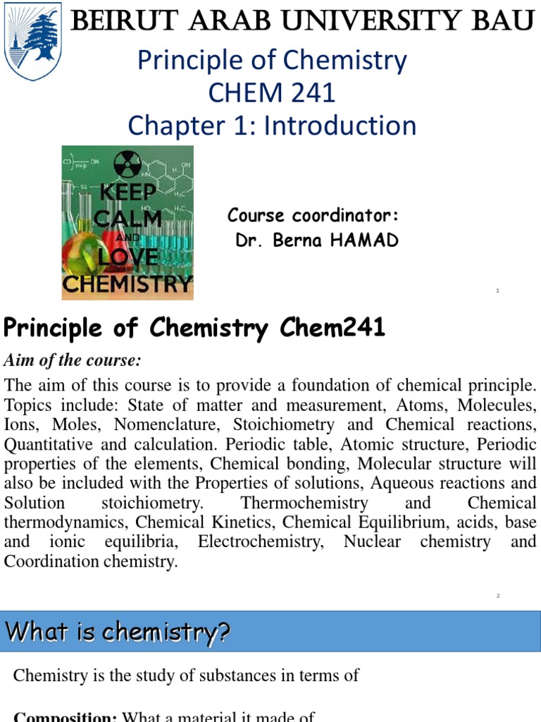 An Introduction to Principles of Chemistry | PDF | Chemistry ...