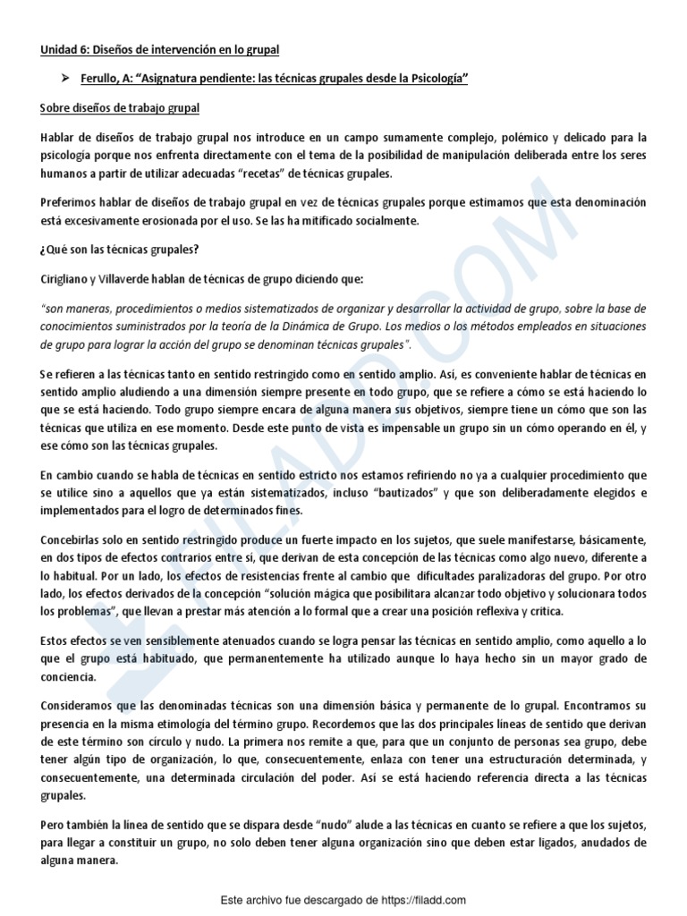 Diseños de Intervención Grupal en Psicología | PDF | Evaluación ...