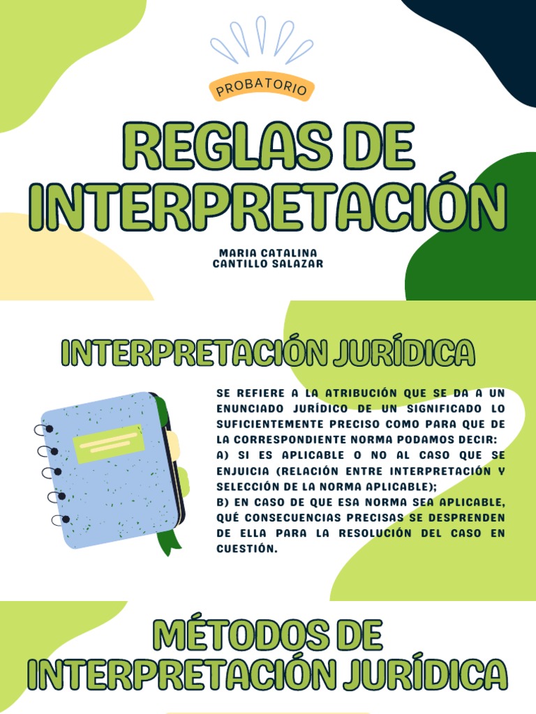 Reglas de Interpretación Jurídica PDF | PDF | Principios éticos | Justicia