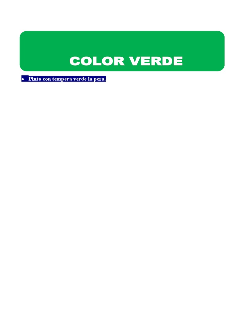 Actividades de Arte con Color Verde | PDF | Hogar, jardinería y ...