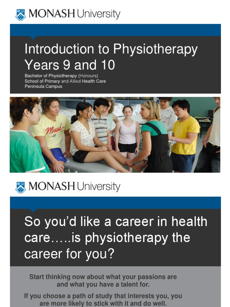 Introduction To Physiotherapy Years 9 and 10 Author Monash University ...