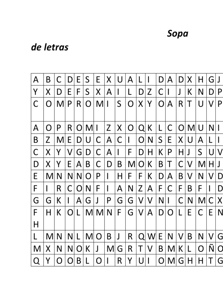 Sopa de Letras 3B | PDF