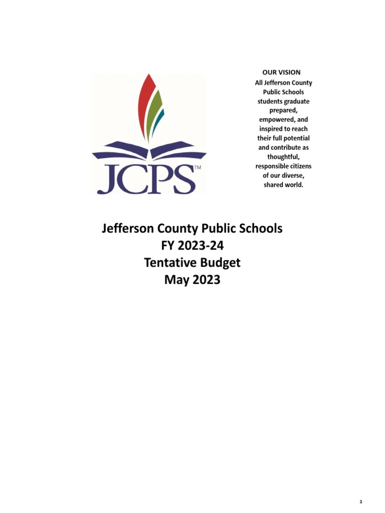 Jefferson County Public Schools Fiscal Year 2023-2024 Budget | PDF | Taxes | Fund Accounting