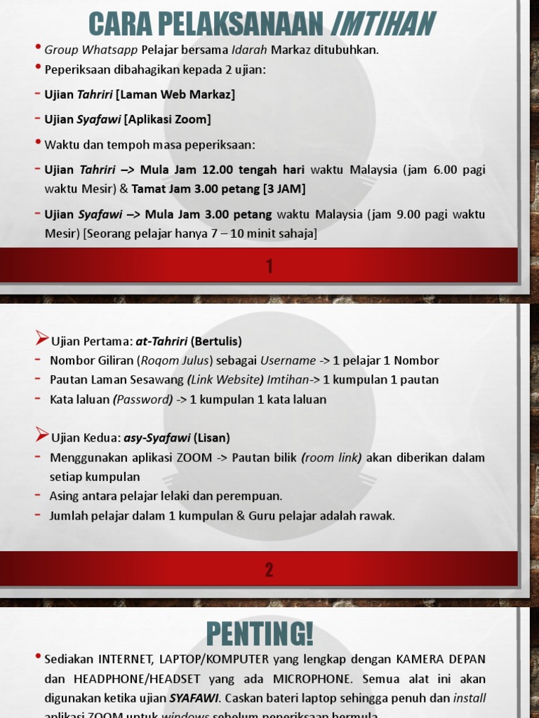 Cara Pelaksanaan Imtihan Tahdid Mustawa 2022 PDF | PDF