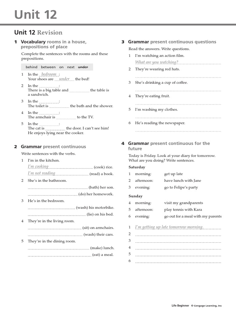 Beg Unit12 Revision Be | PDF | Language Arts & Discipline