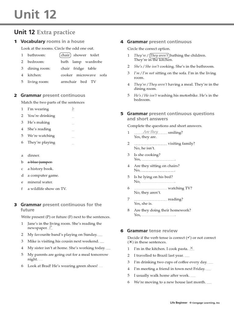 Beg Unit12 Extrapractice Be | PDF | Chair | Home