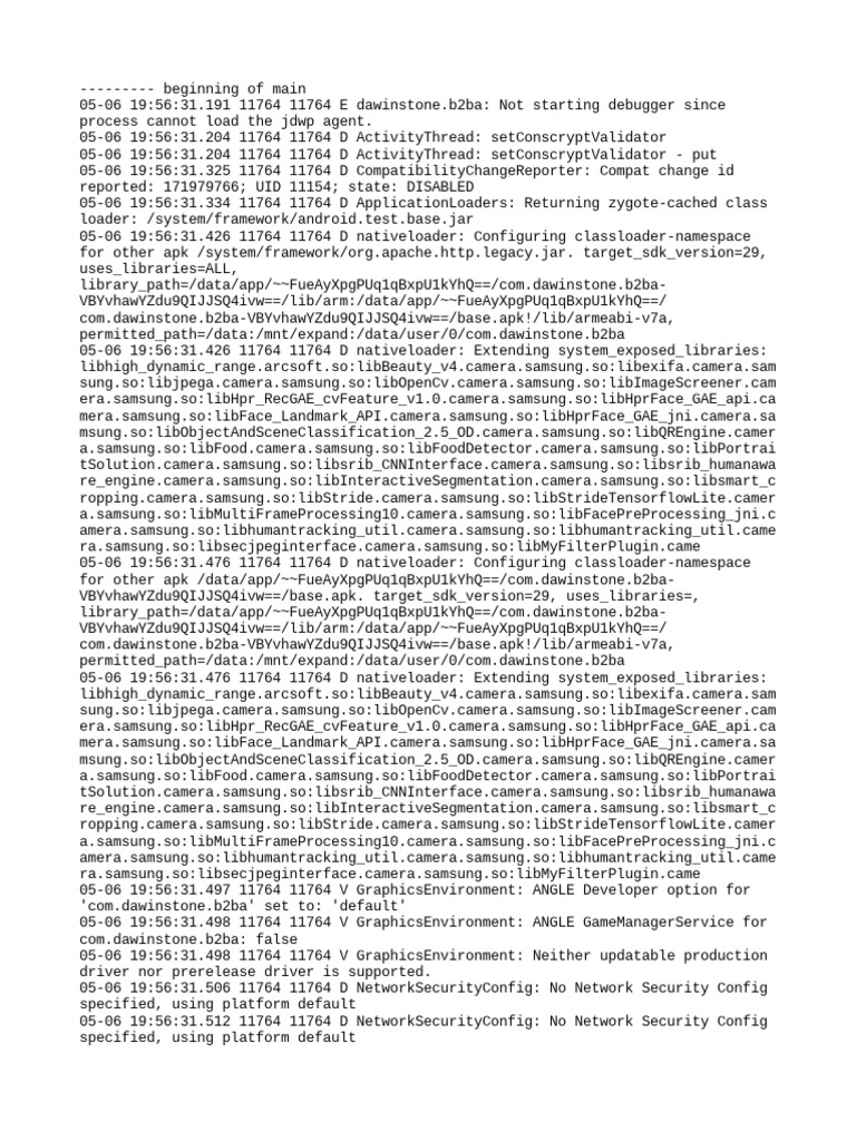 Android Debugging and Initialization Logs | PDF | Java (Programming Language) | Computer Science