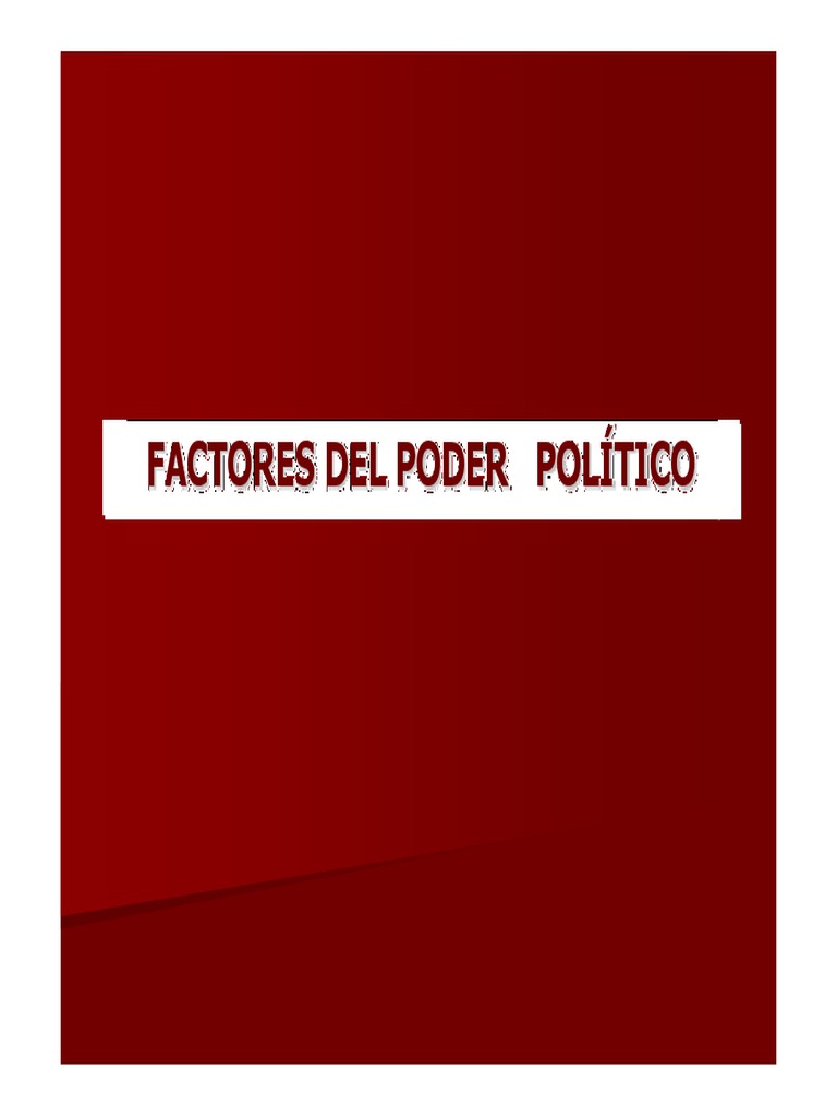 Factores del Poder Político Estatal | PDF | Político | Estado (política)