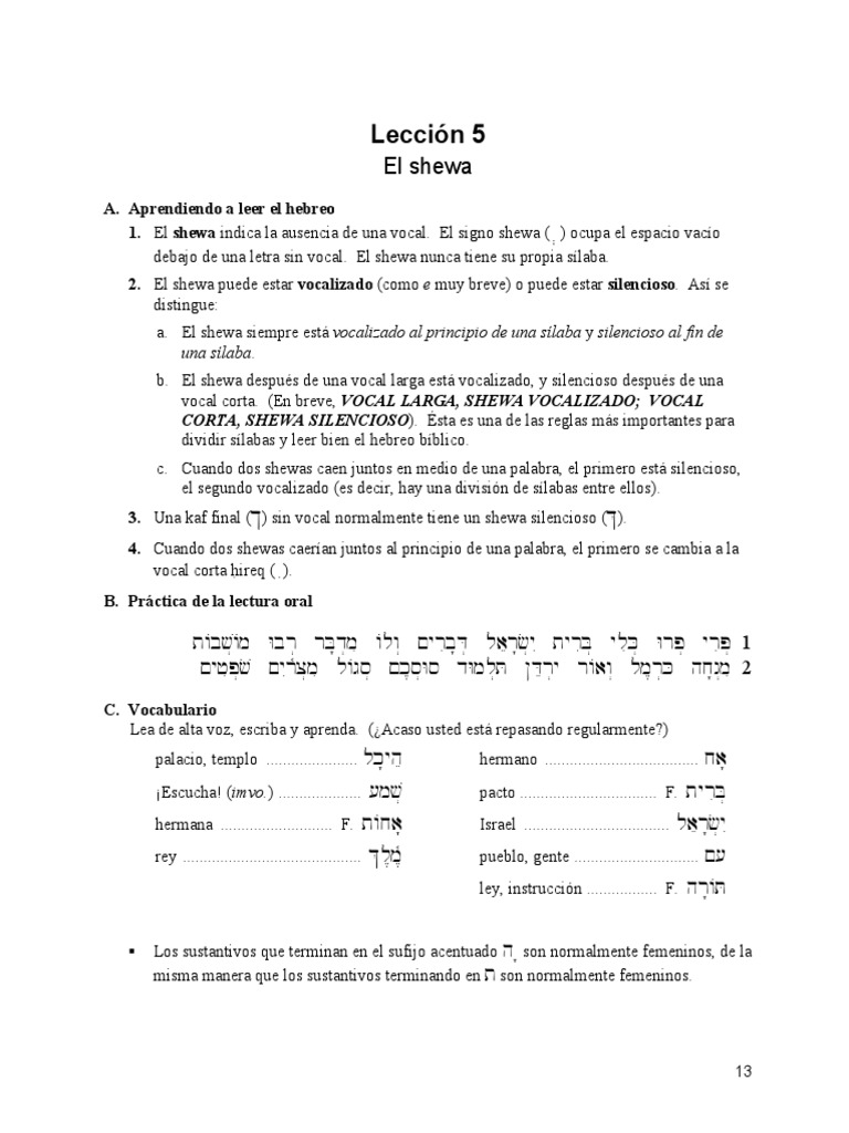 5 Lecciขn 5 | PDF | Vocal | Idiomas