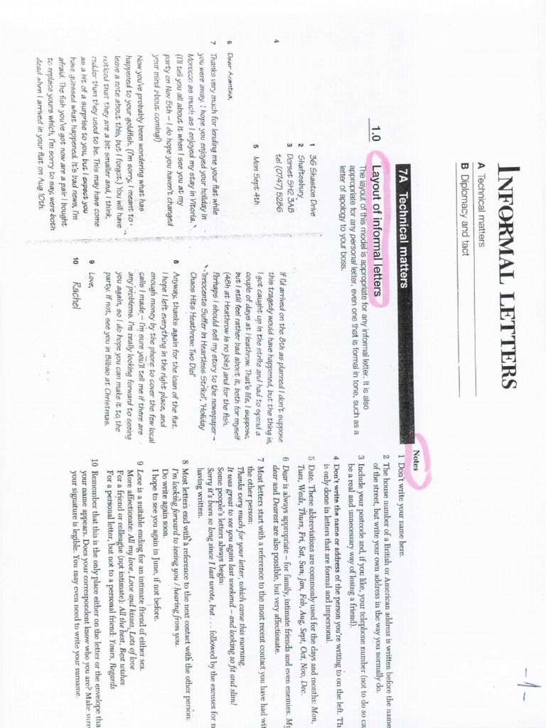 Cae Informal Letters Theory & Models PDF | PDF