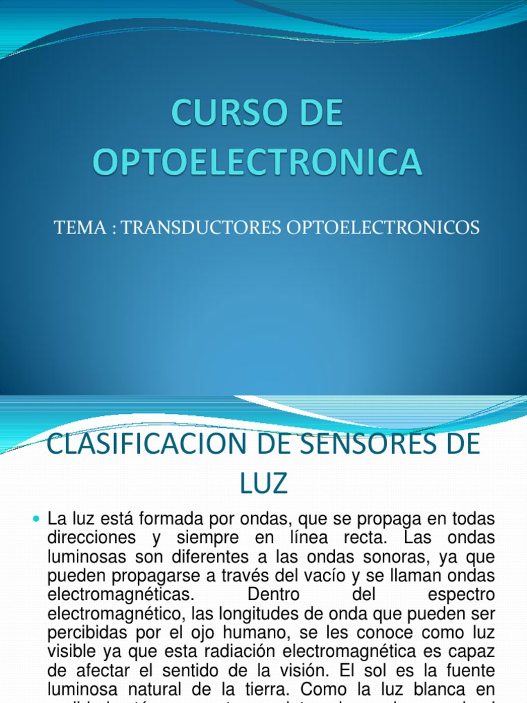 Curso de Optoelectronica | PDF | Ligero | Radiación