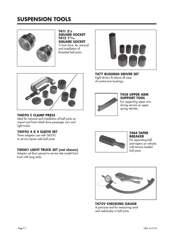 Moog Chassis Tools PDF | PDF | Steering | Axle