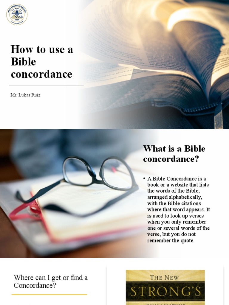 Bible Concordance Guide | PDF | Language Arts & Discipline