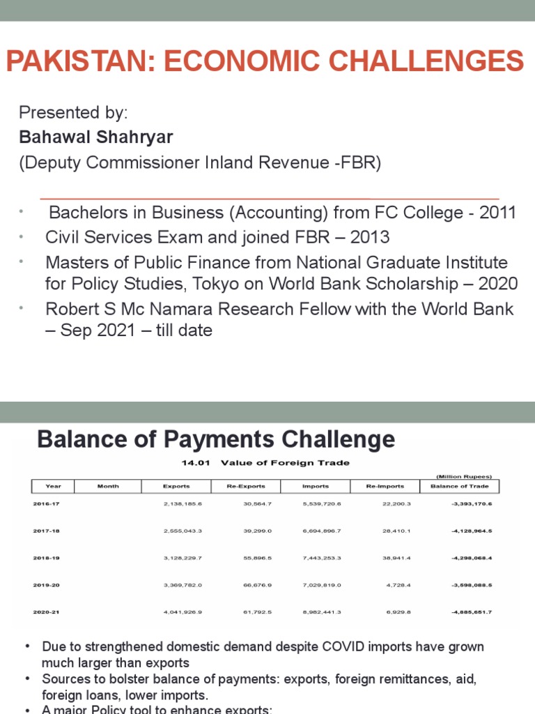 Pakistan Economic Challenges | PDF | Exports | Taxes