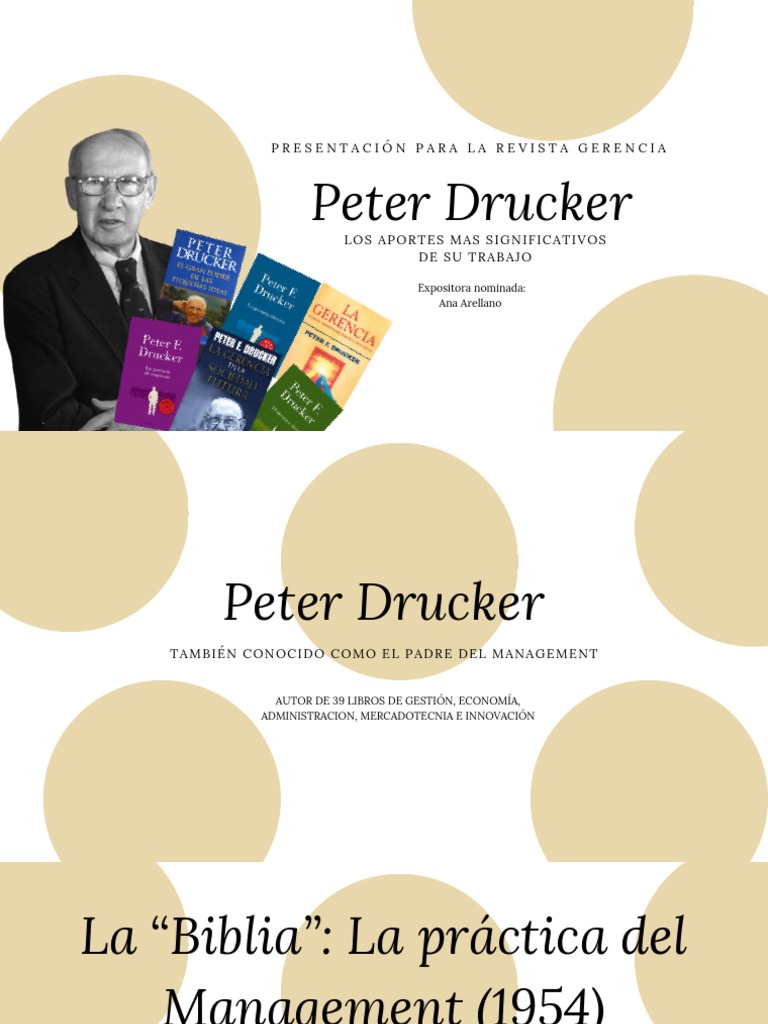 Aportes de Peter Drucker al Management | PDF | Economias | Negocios ...