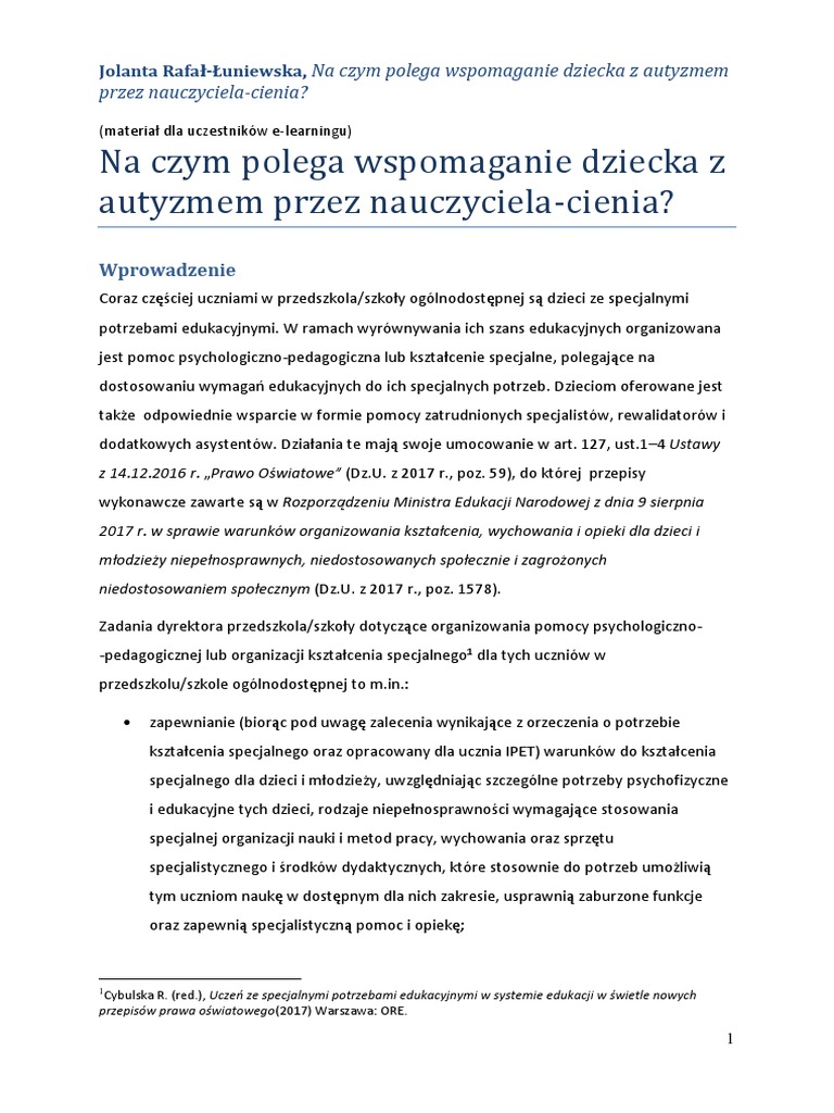 Na Czym Polega Wspomaganie Dziecka Z Autyzmem Przez Nauczyciela Cienia ... Na Czym Polega Wspomaganie Dziecka Z Autyzmem Przez Nauczyciela Cienia ...