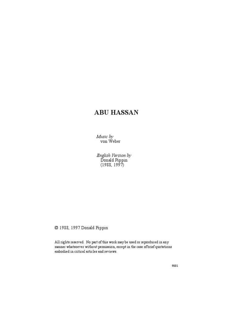 Abu Hassan PDF | PDF | Poetry