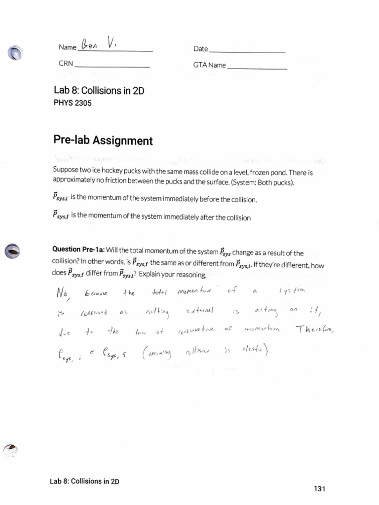 2D Collision Analysis in Physics Lab | PDF | Momentum | Euclidean Vector