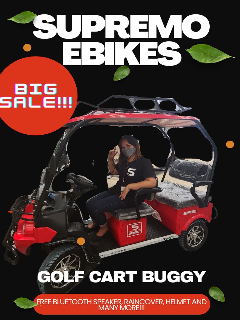 SUPREMO EBIKES GOLF CART BUGGY | PDF