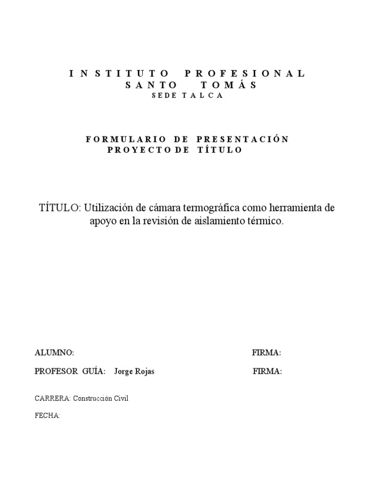 Anteproyecto Ejemplo | PDF