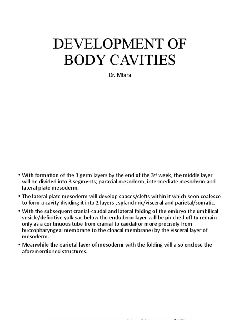 Development of Body Cavities | PDF | Thorax (Human Anatomy ...