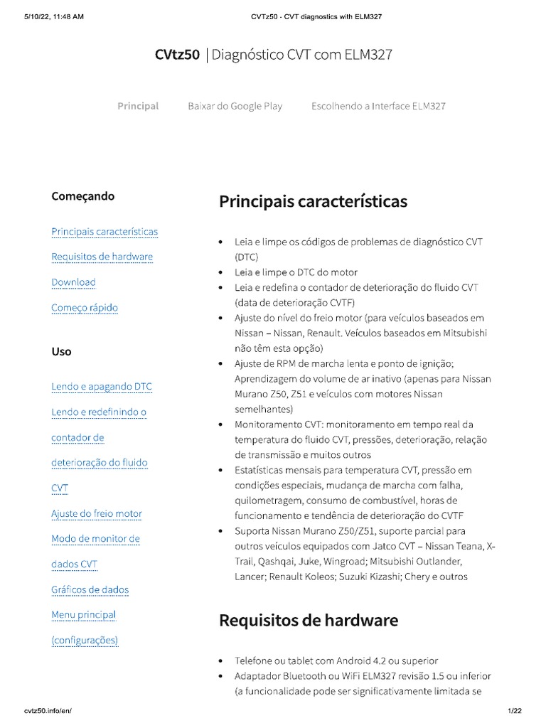 CVTz50 - CVT Diagnostics | PDF
