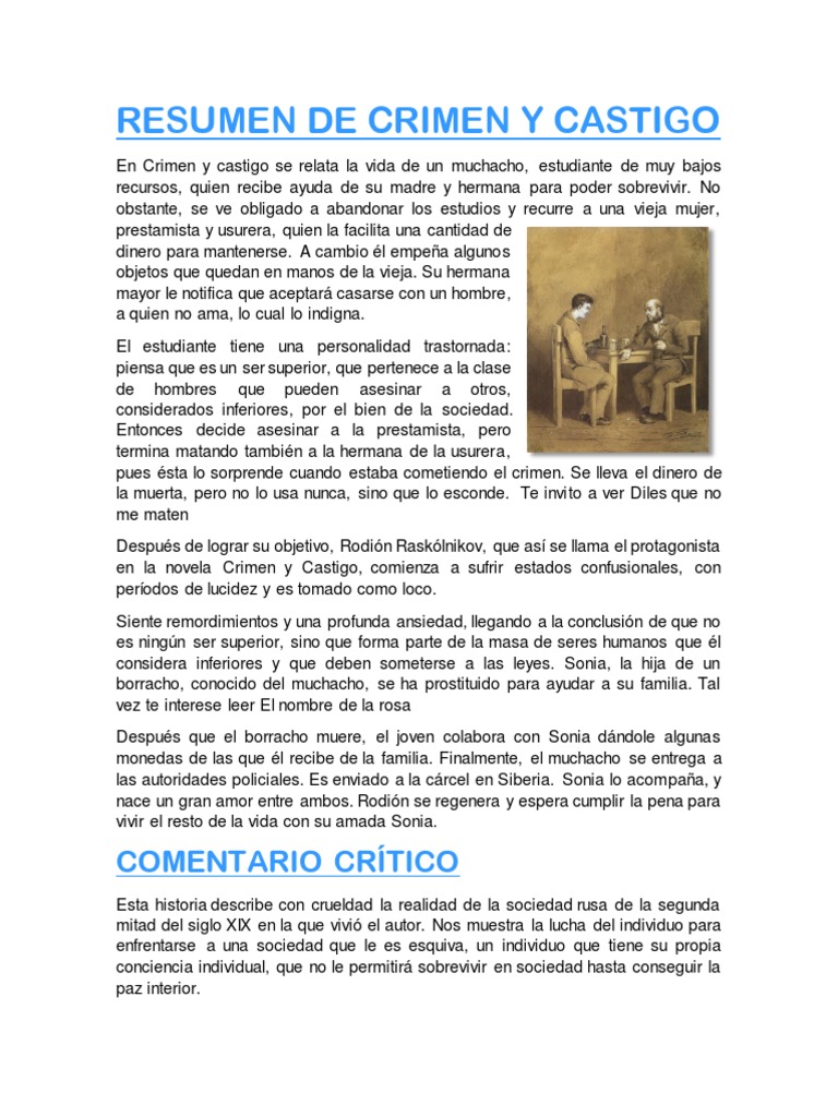 Resumen de Crimen y Castigo | PDF