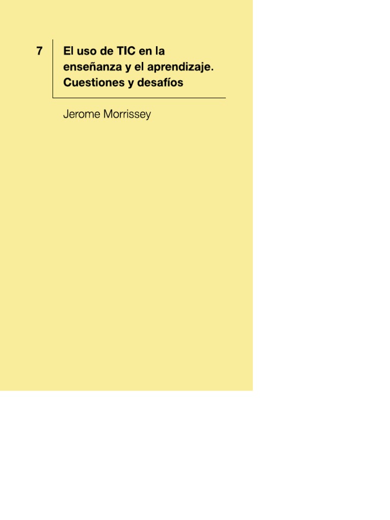 El Uso De Las Tic En La Ensenanza Y El Aprendizaje Libre Pdf