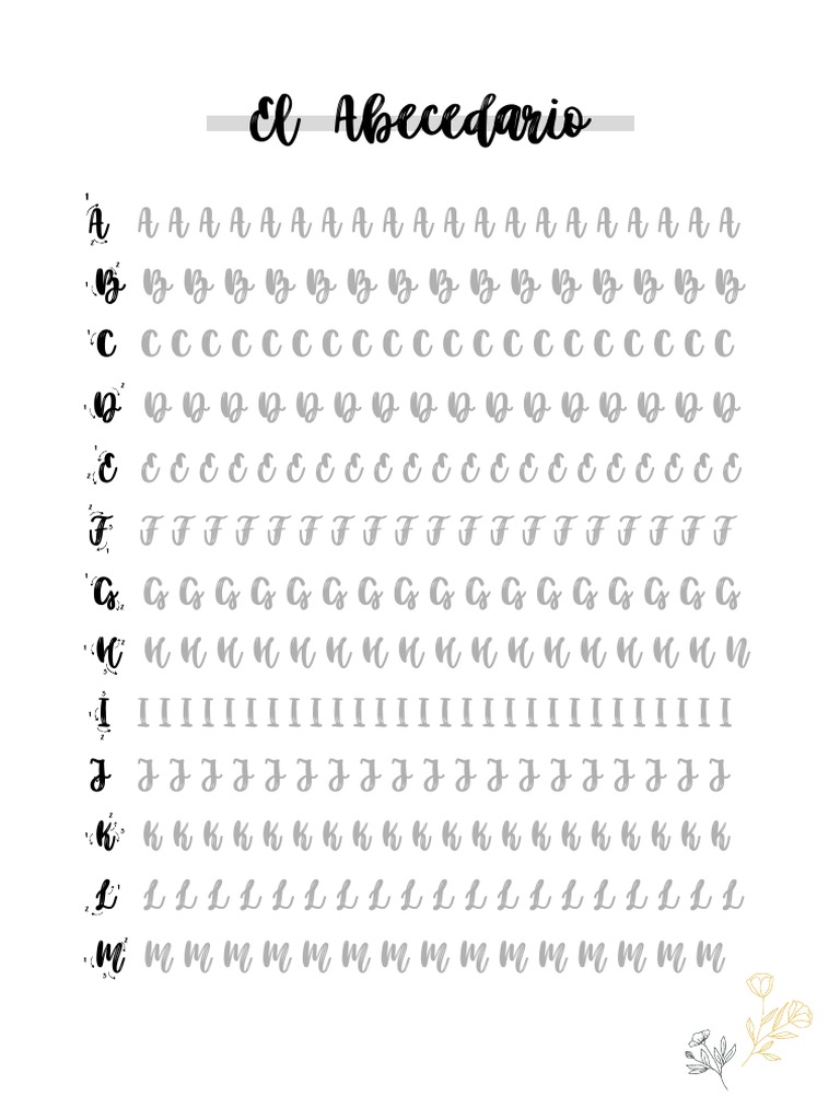 Hoja de Caligrafía Diseño Sencillo Blanco PDF | PDF