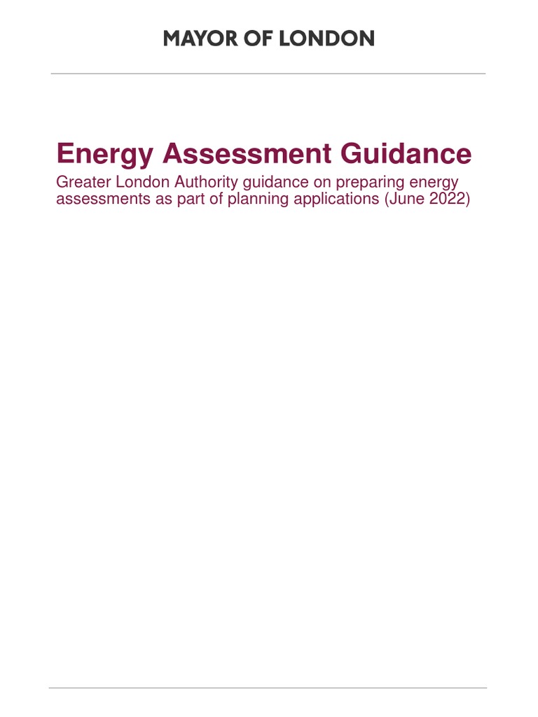 Gla Energy Assessment Guidance June 2022 0 | PDF | Efficient Energy Use ...