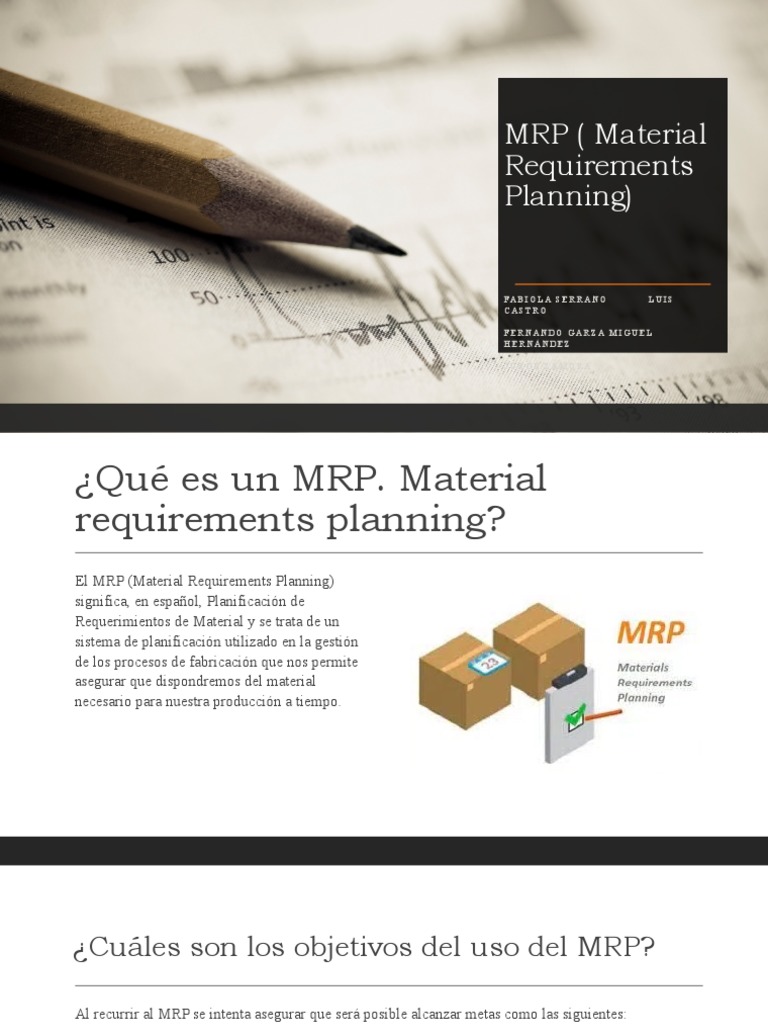 MRP (Material Requirements Planning), Tendencias Clave | PDF ...