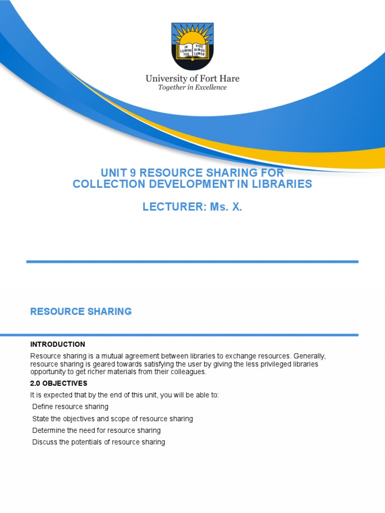 Maximizing Access to Resources Through Cooperative Collection Development: An Overview of ...