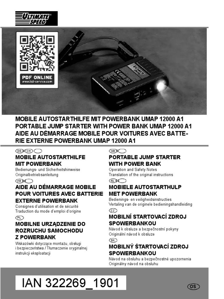 UPBS12000A1 JUMP STARTER Manual | PDF