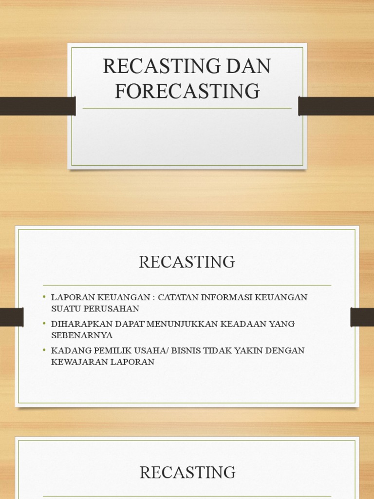 Recasting Dan Forecasting | PDF