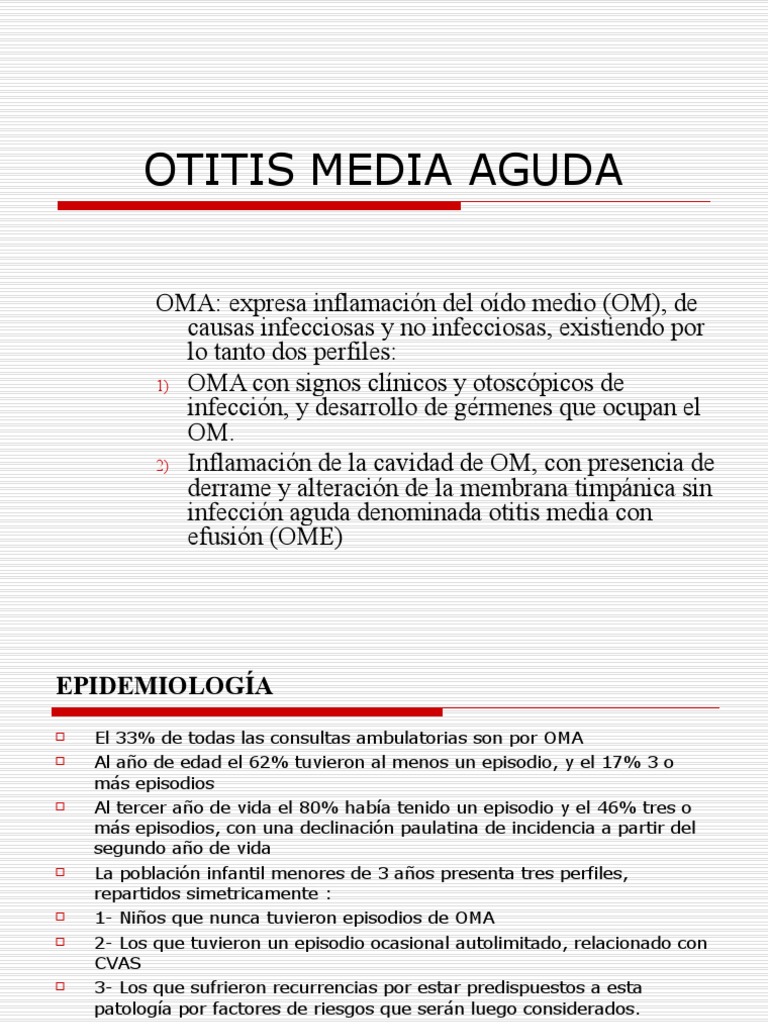 Comprensión integral de la otitis media aguda: epidemiología, factores de riesgo, fisiopatología ...