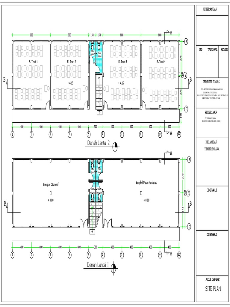 Denah Gedung Sekolah PGRI Tk.2-Model | PDF