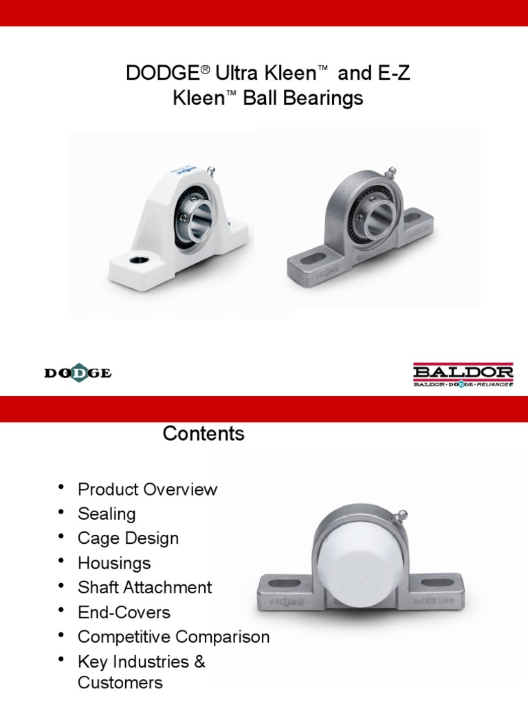 8.3 Dodge Washdown Ball Bearings | PDF | Stainless Steel | Bearing ...