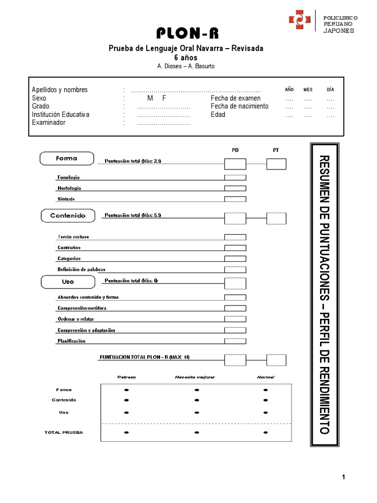 Plon de Seis Años | PDF | Cognición | Ciencia cognitiva