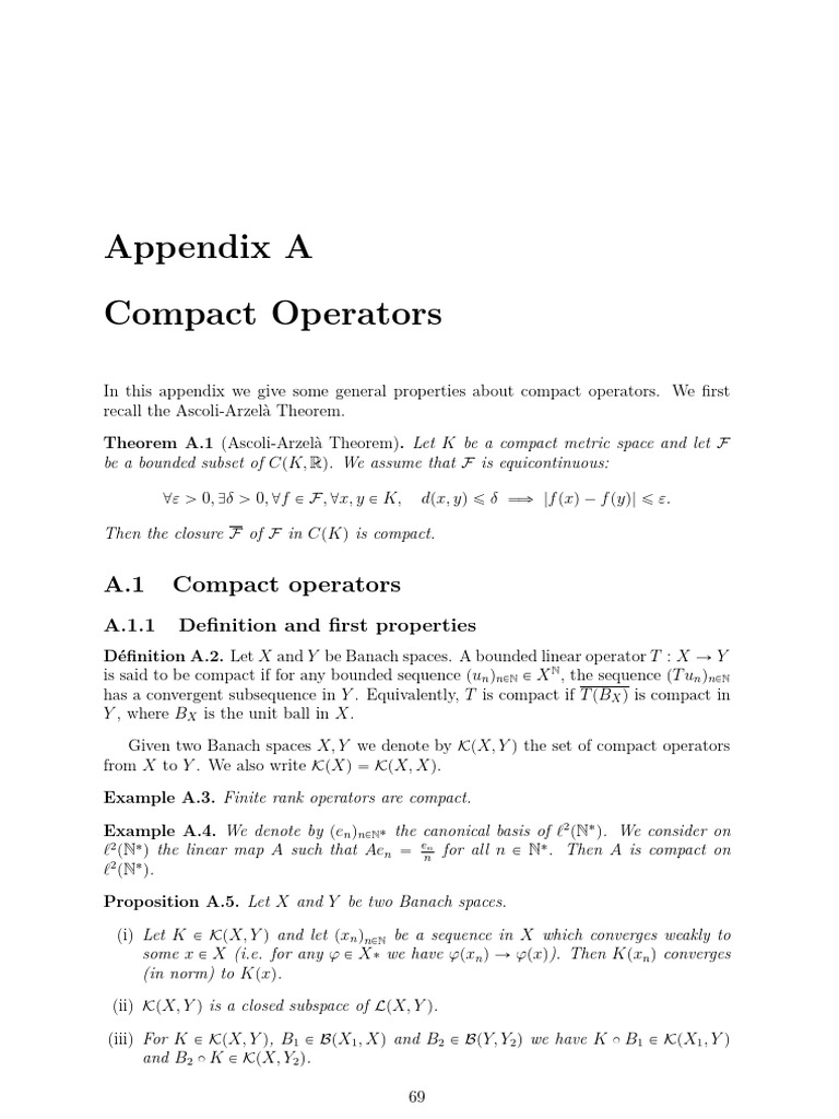 Compact Operators Pdf Eigenvalues And Eigenvectors Banach Space