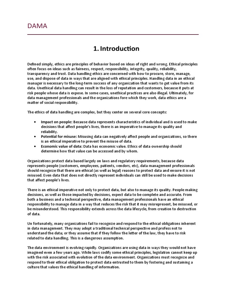 Chapter 2 Data Handling Ethics - DONE DONE DONE | PDF | Privacy | Bias